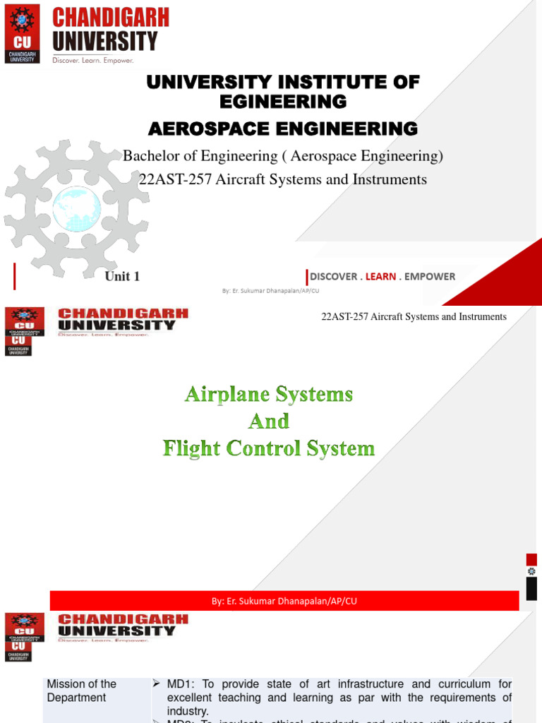 Ppt-Unit-1 L-1 | PDF | Flight Control Surfaces | Aircraft Flight ...