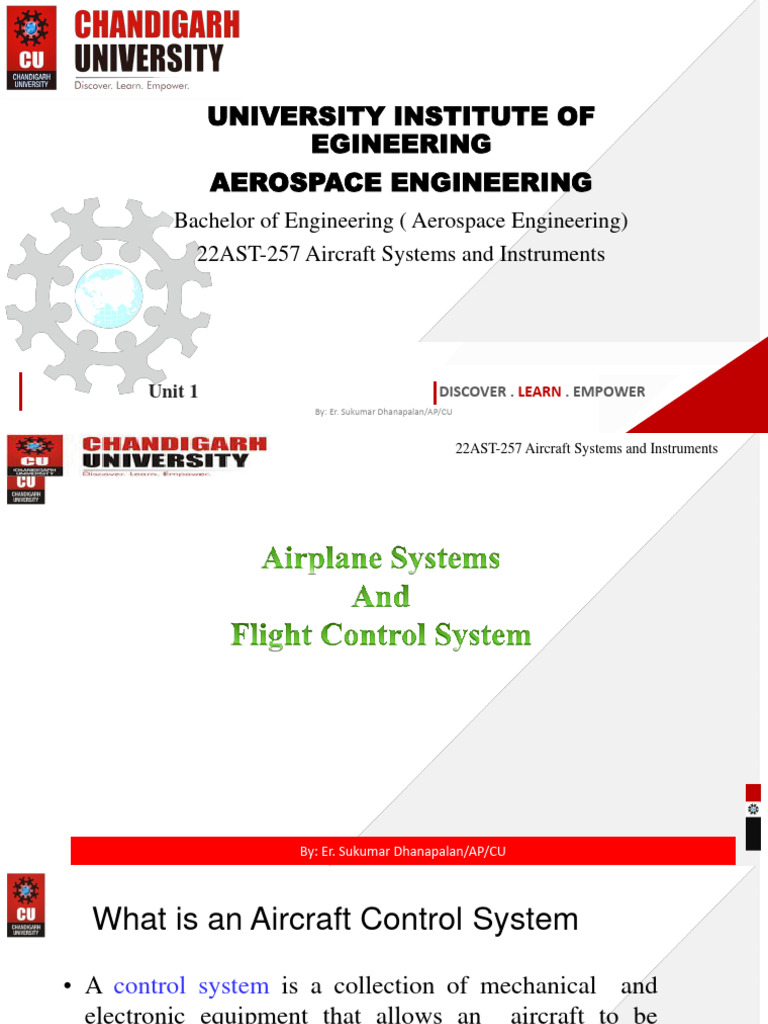 PPT-UNIT-1 L-2 To 4 | PDF | Aircraft Flight Control System | Aviation