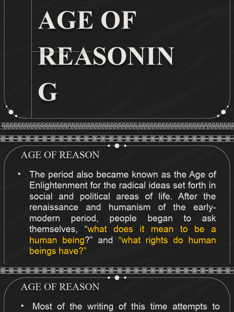 Age of Reasoning | PDF | Reason | Garden Of Eden