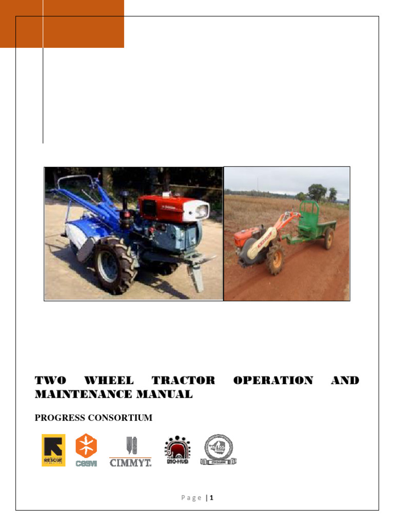 Two-Wheel Tractor Operation Manual | PDF | Tractor | Clutch