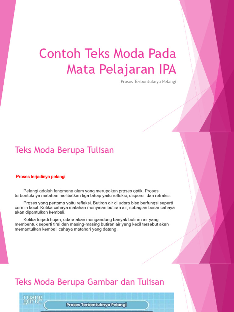 Contoh Teks Moda Pada Mata Pelajaran IPA | PDF