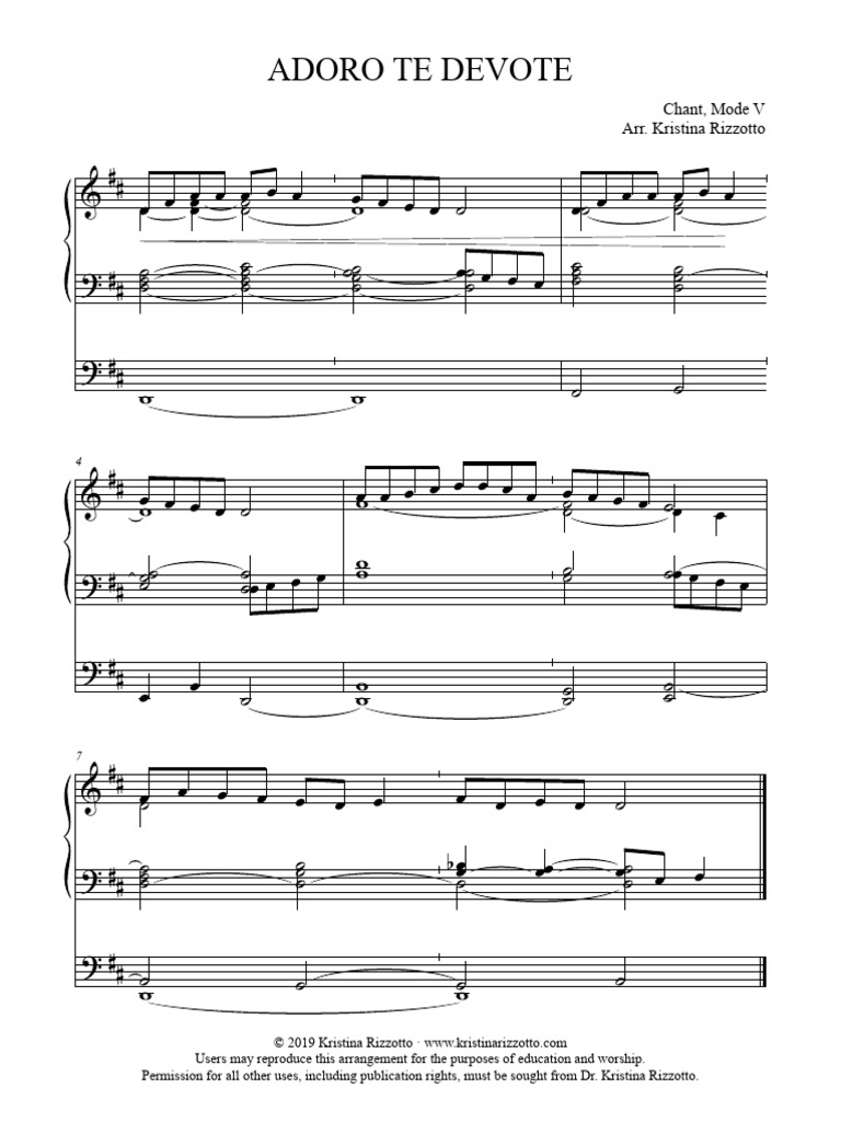 ADORO TE DEVOTE - Kristina Rizzotto | PDF