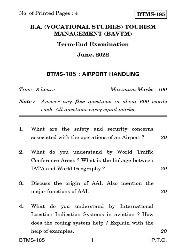 BTMS 185 | PDF | Airport | Transport