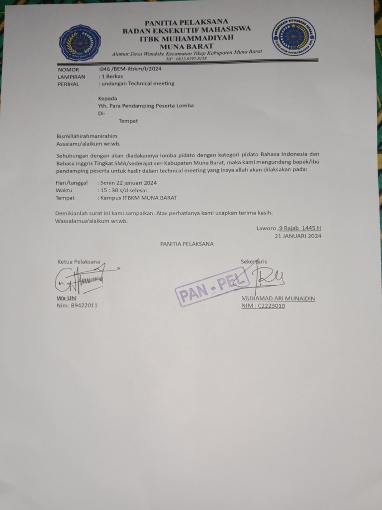 Undangan Technical Meeting | PDF