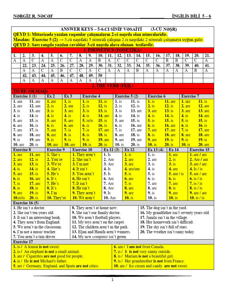 Answer Keys 5-6 (3rd Ed) - 221021 - 154712-2 | PDF