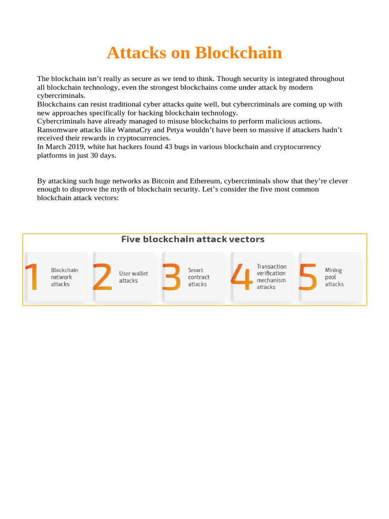 Blockchain Attacks Pdf Cryptocurrency Bitcoin