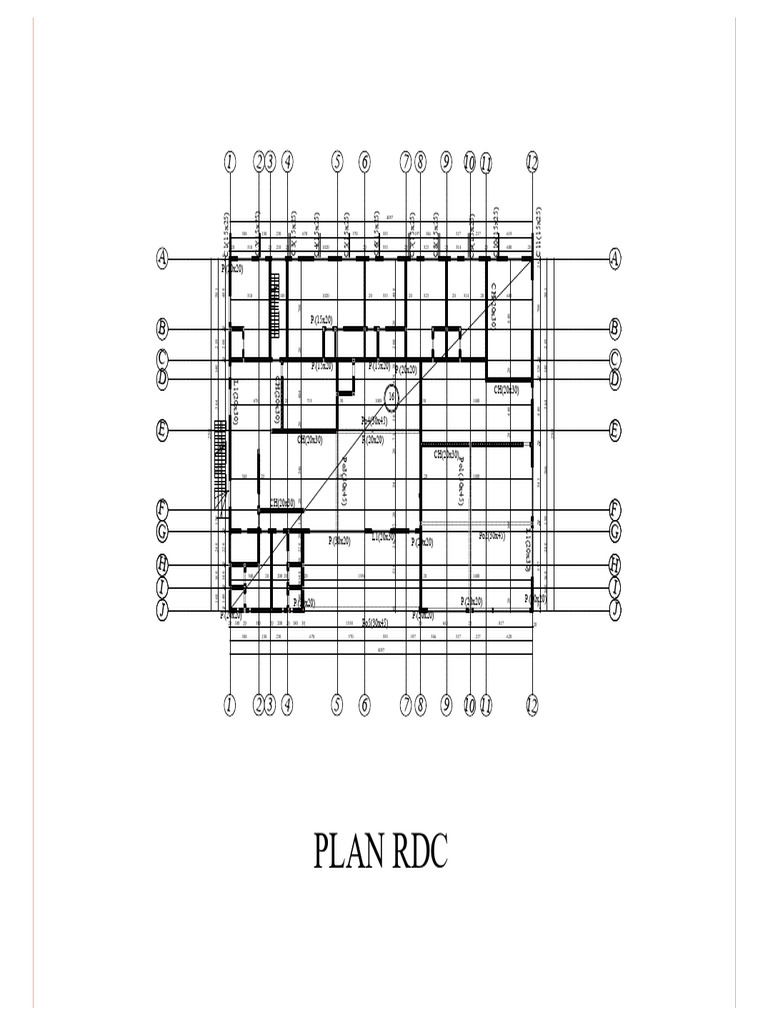 Plan de Coffrage-Plan de RDC | PDF