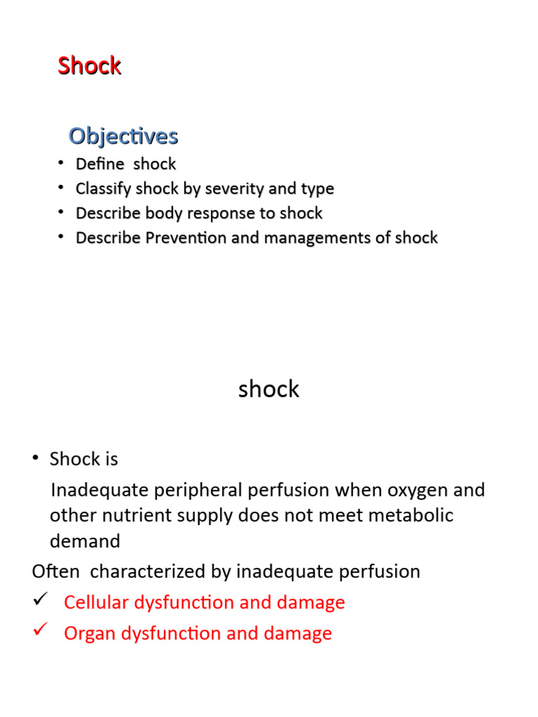 Shock | PDF | Shock (Circulatory) | Heart