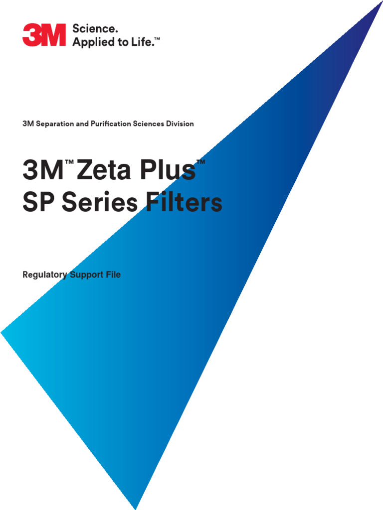 3M Zeta Plus SP Series Filters RSF REV 0321 | PDF | Food And Drug ...