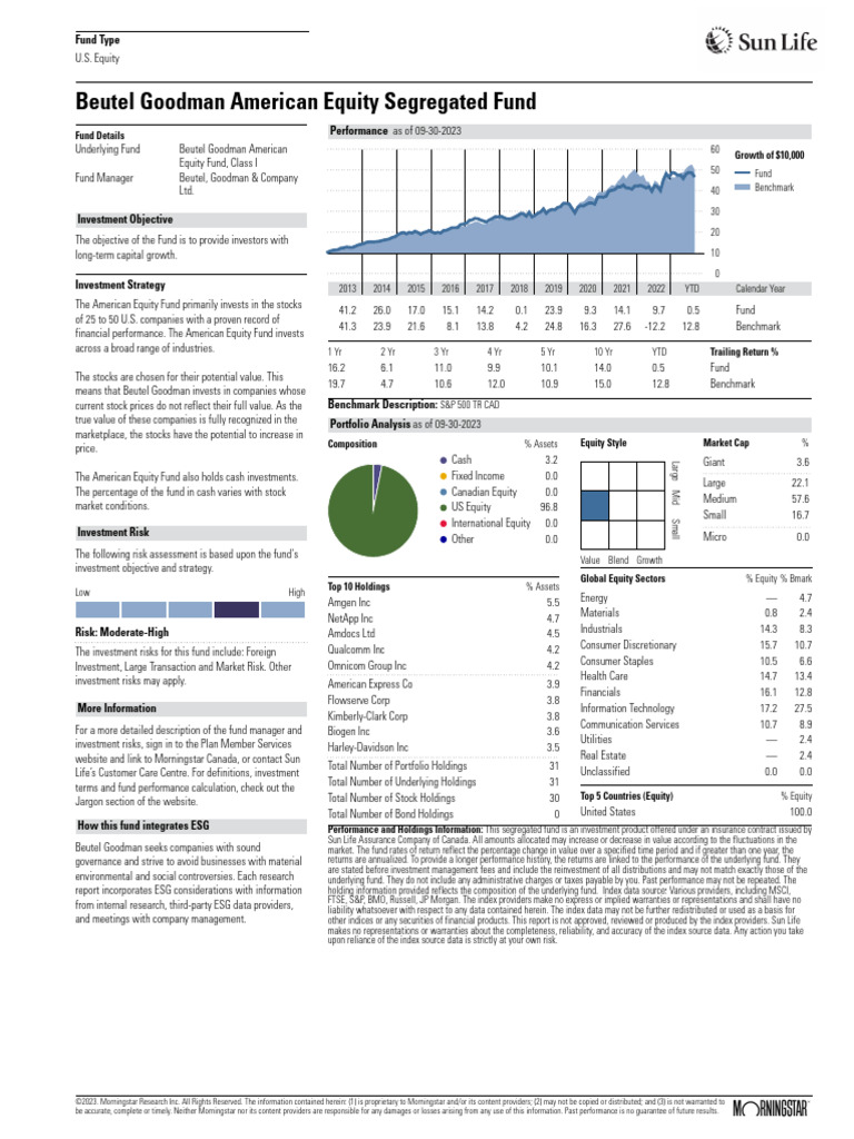 BG American Equity Segregated Fund - 2023 - Sep | Download Free PDF ...