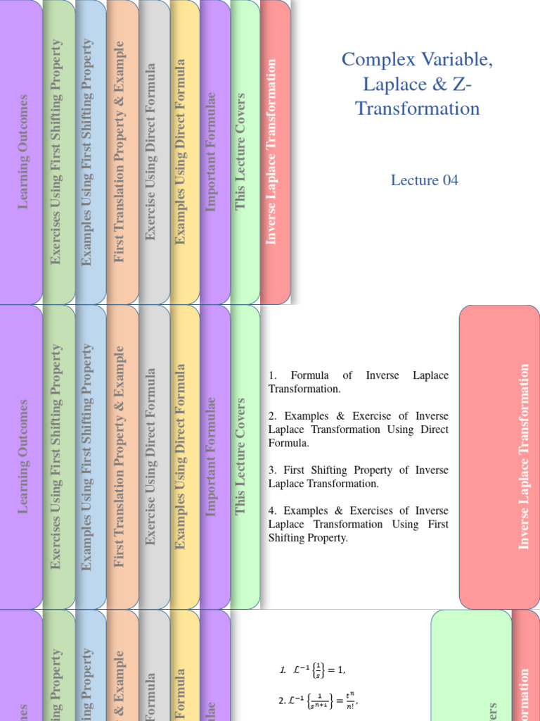 Math3 Lecture04 | PDF | Laplace Transform | Calculus