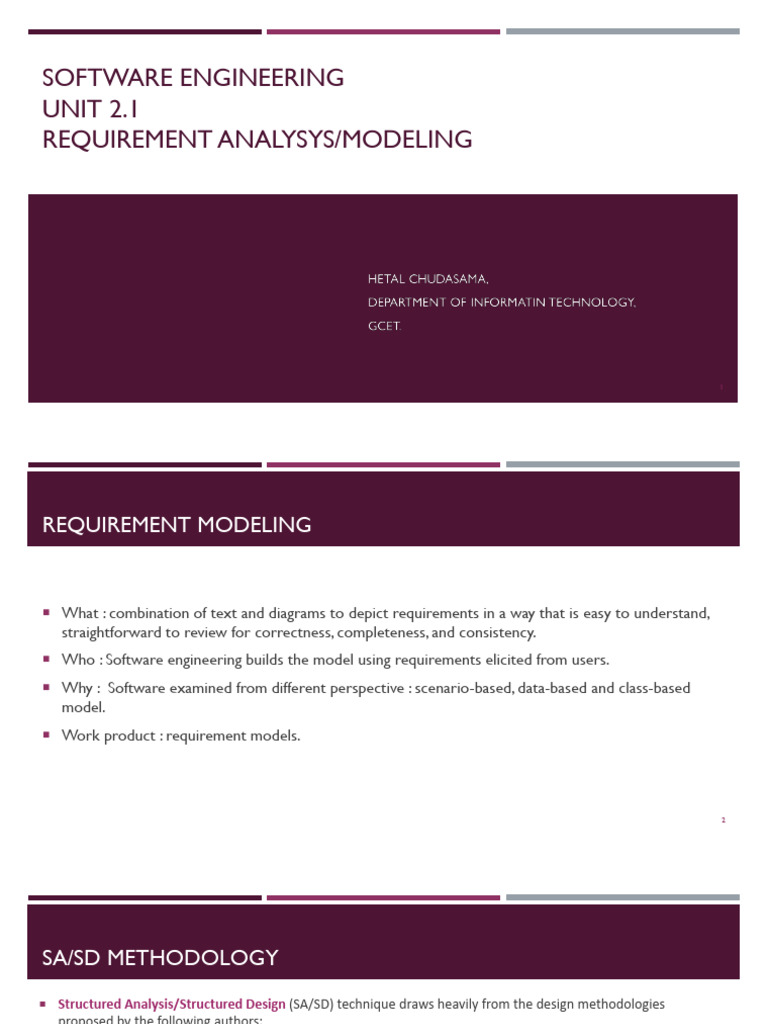 Unit 4.1 Requirements Modeling | PDF | Use Case | Class (Computer Programming)