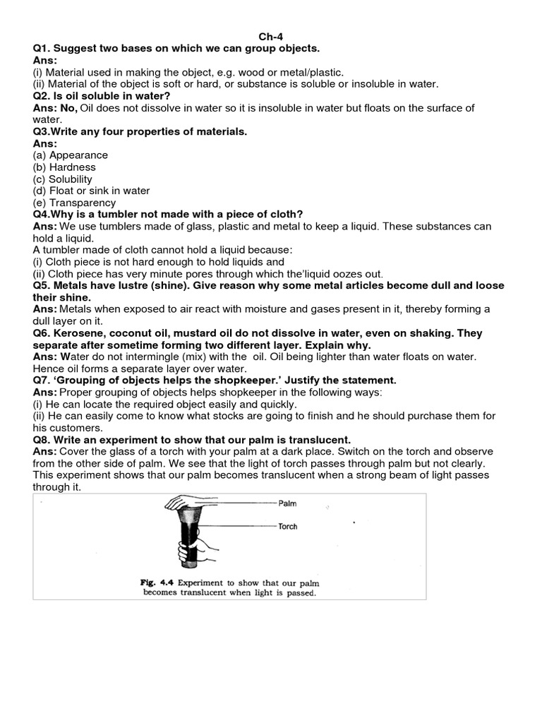 6, CH-4 Q-A (Extra Questions) | PDF