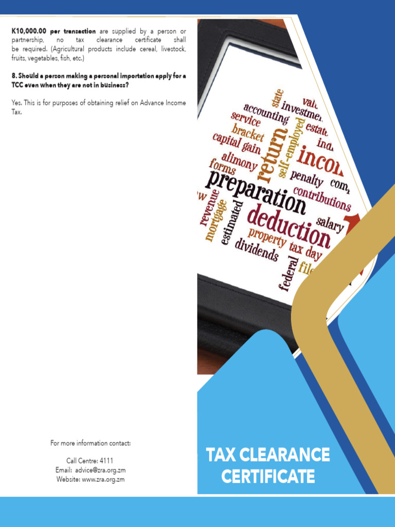 Tax Clearance Certificate Guidelines | PDF | Taxes | Taxpayer