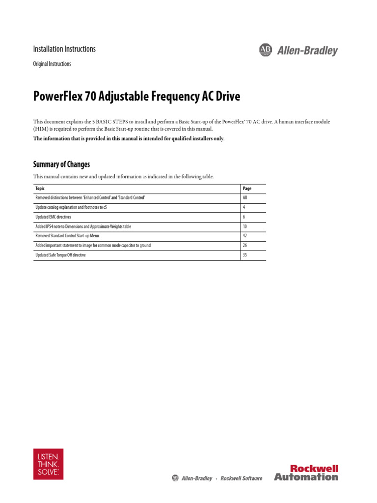 PowerFlex 70 Adjustable Frequency AC Drive | PDF | Electromagnetic ...