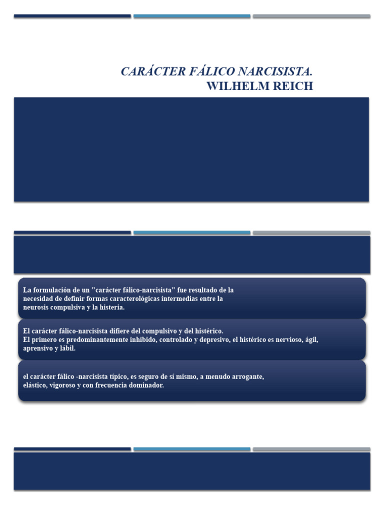 Características del Fálico Narcisista | PDF | Neurosis | Narcisismo