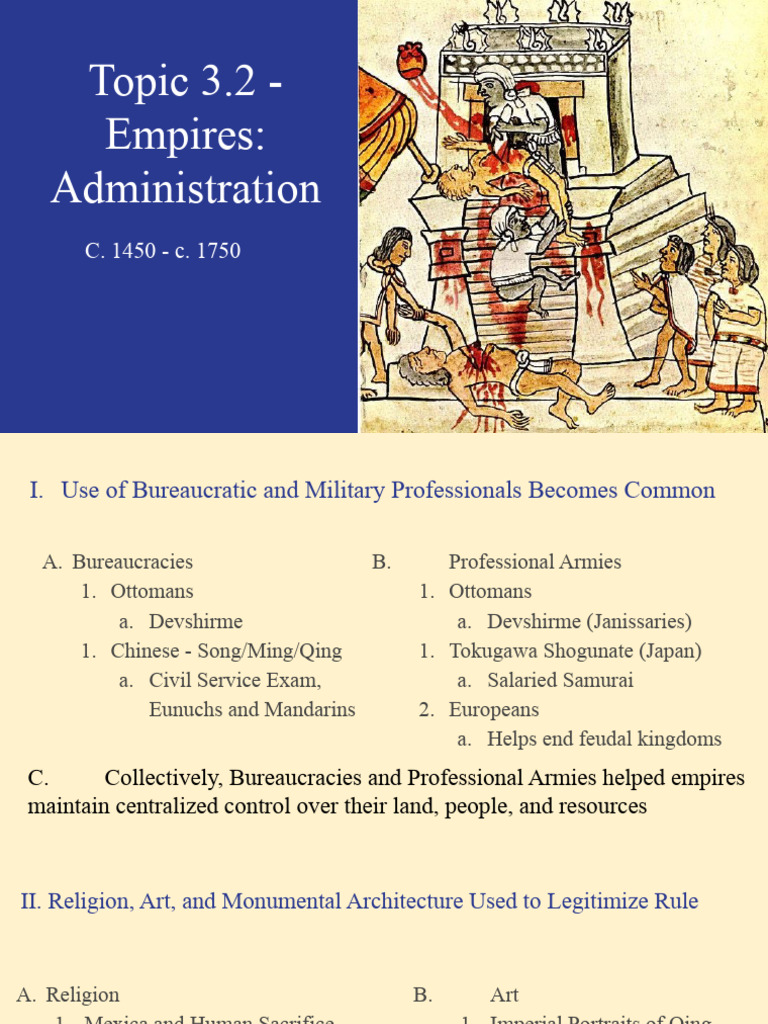 Topic 3.2 - Empires - Administration-1 | PDF | Qing Dynasty | Mughal Empire