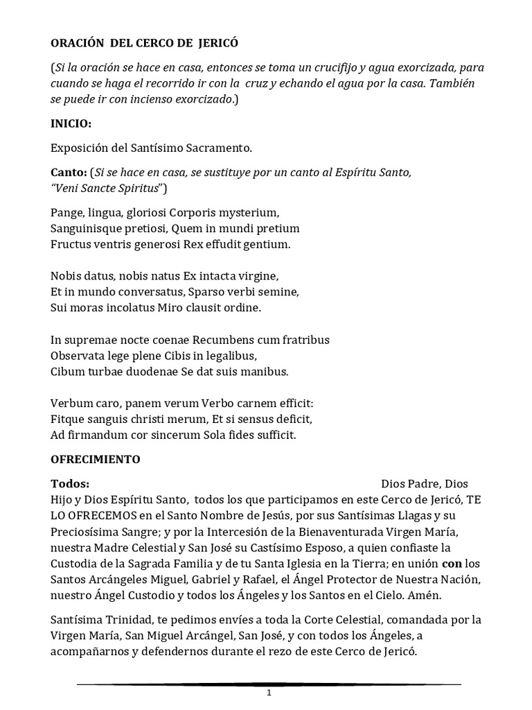 Oración Del Cerco de Jericó Tablet | PDF | Arca de la Alianza | Pecado