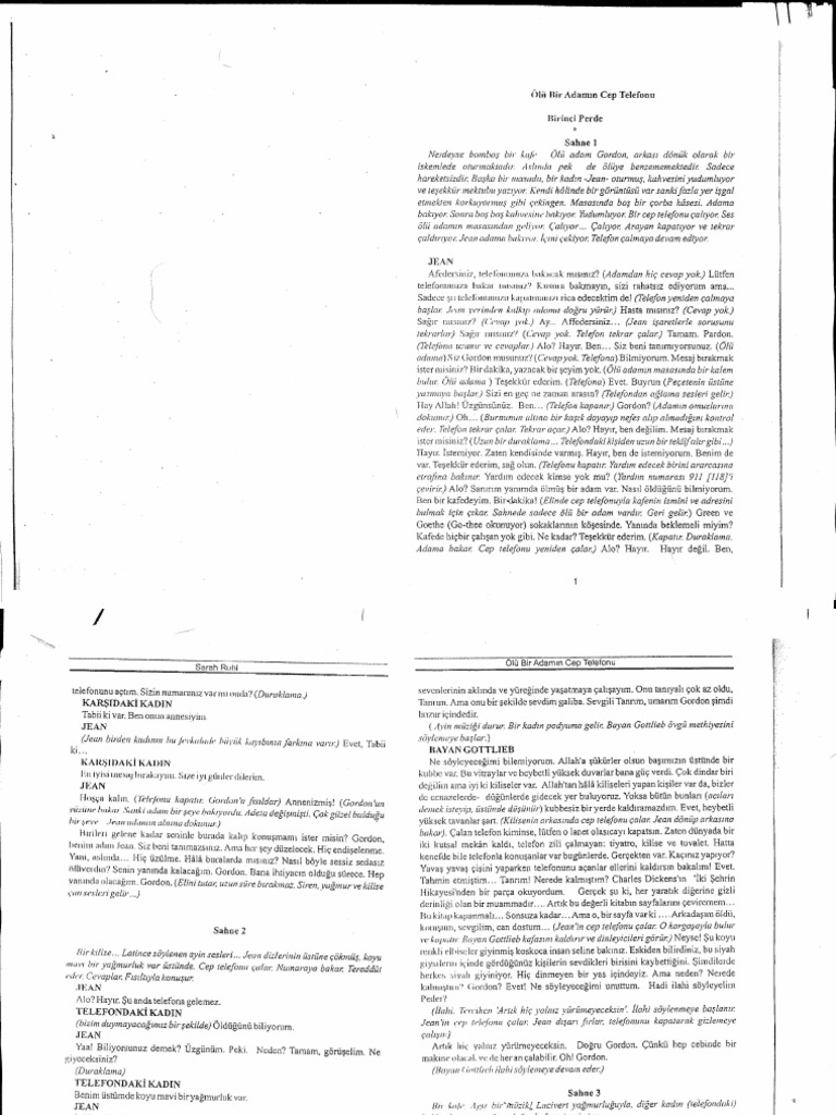 Sarah Rohl - Ölü Bir Adamın Cep Telefonu | PDF
