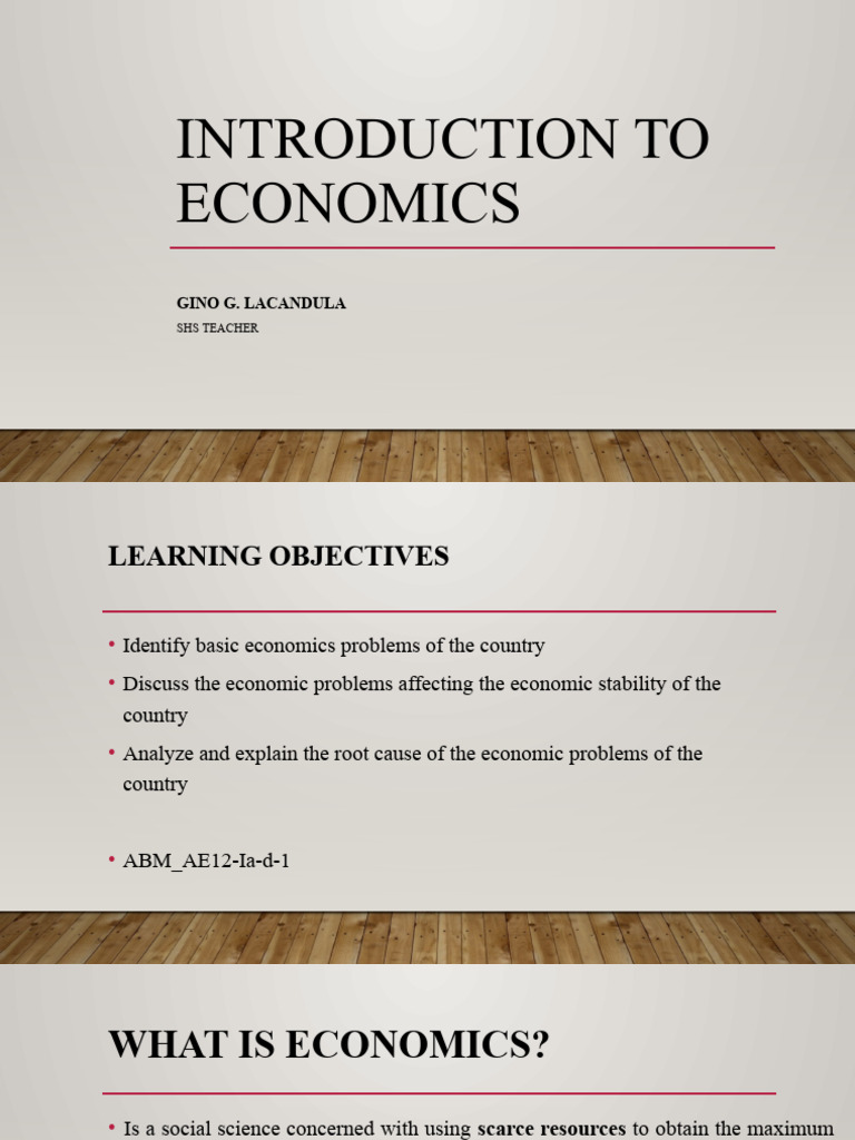 Introduction To Economics | PDF | Economics | Microeconomics