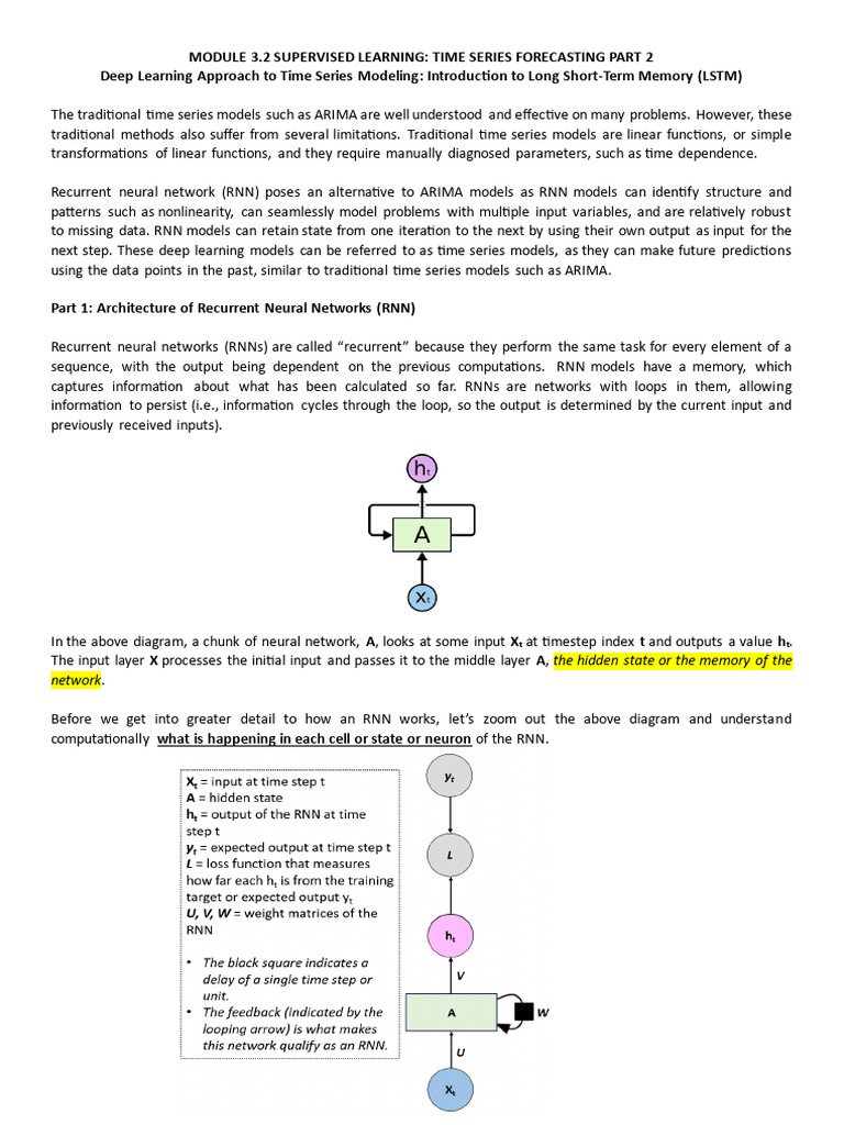 LSTM for Time Series Forecasting | PDF | Artificial Neural Network ...