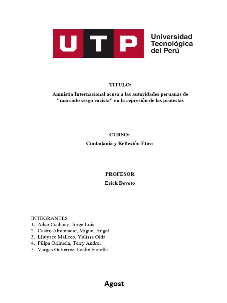 Ensayo - Ta2 - Cre | PDF | Perú