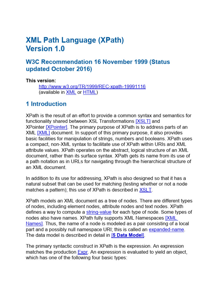 XML Language Path | PDF | X Path | Boolean Data Type XML Language Path | PDF | X Path | Boolean Data Type