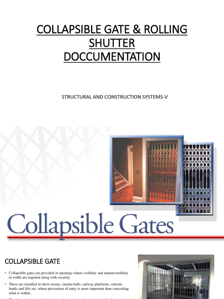 Scs-V-Collapsible Gate & Rolling Shutters-Final | PDF | Door | Sheet Metal