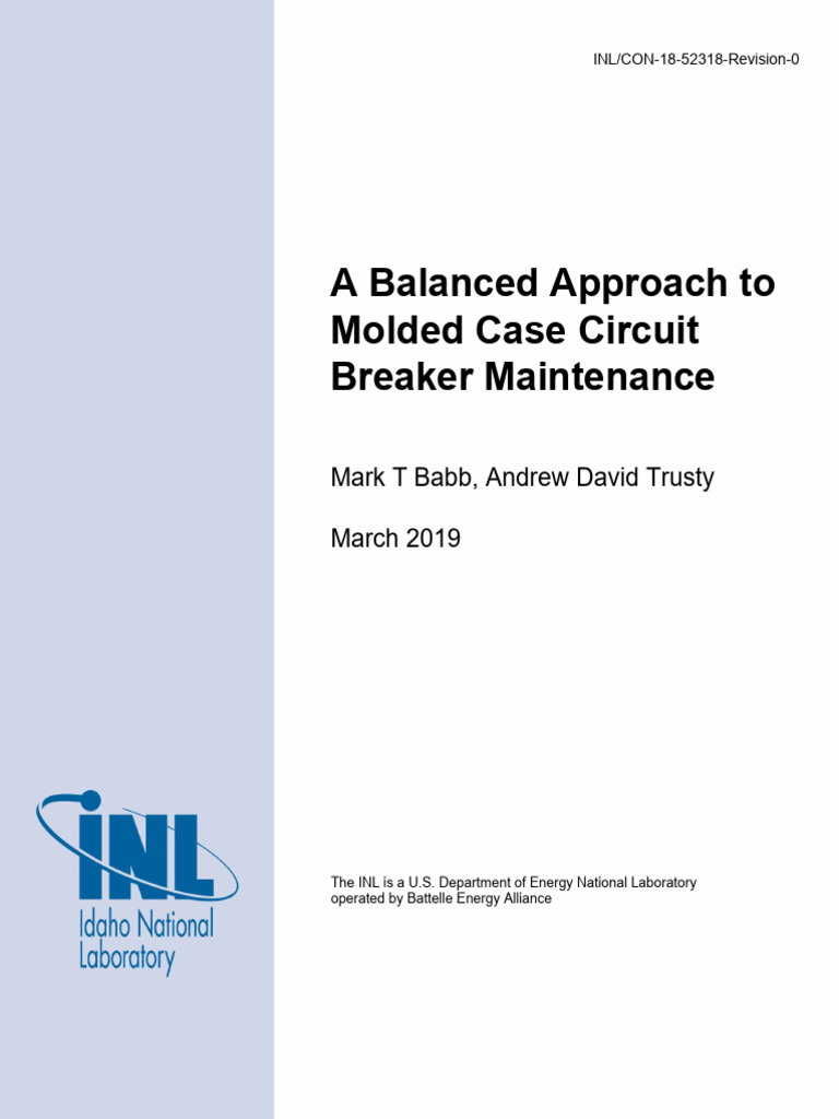 A Balanced Approach To MCCB Maintenance | PDF | Reliability Engineering ...