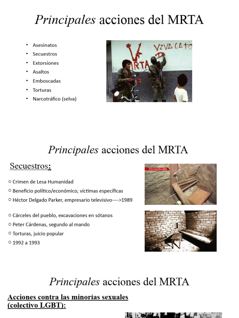 Principales Acciones Del MRTA | PDF | América del Sur | Perú