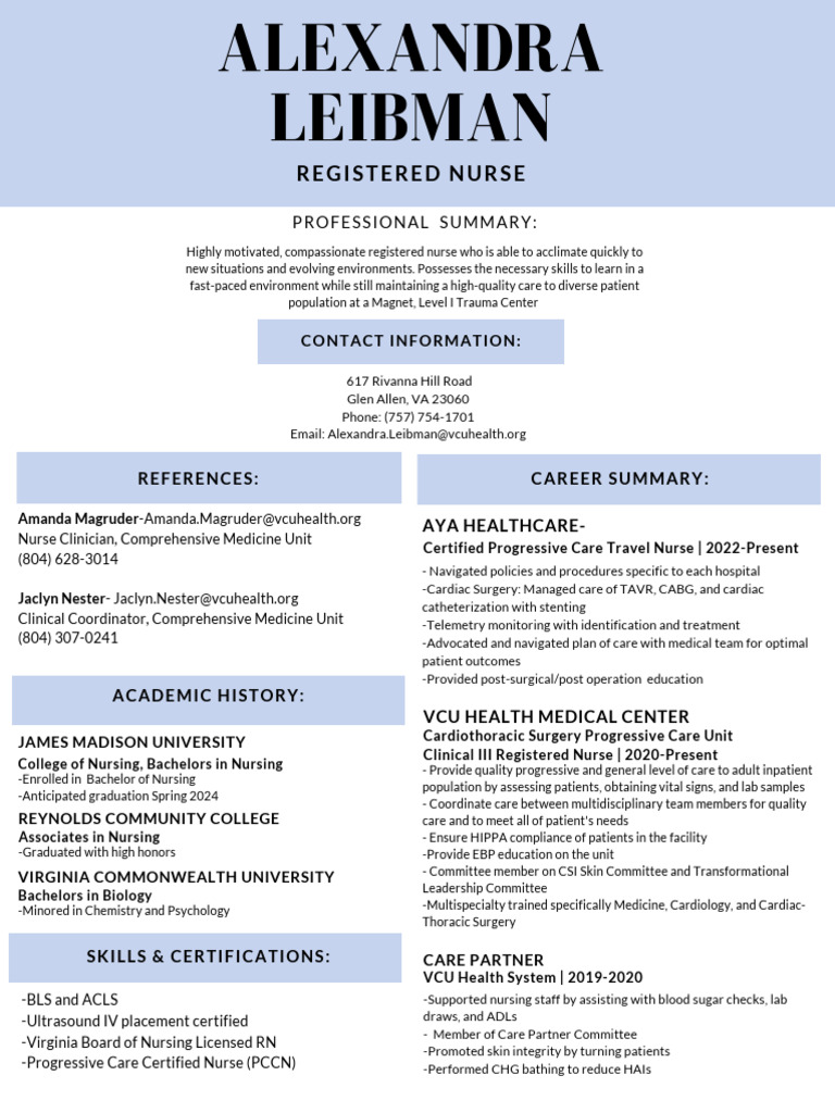 2023 resume | PDF | Nursing | Patient