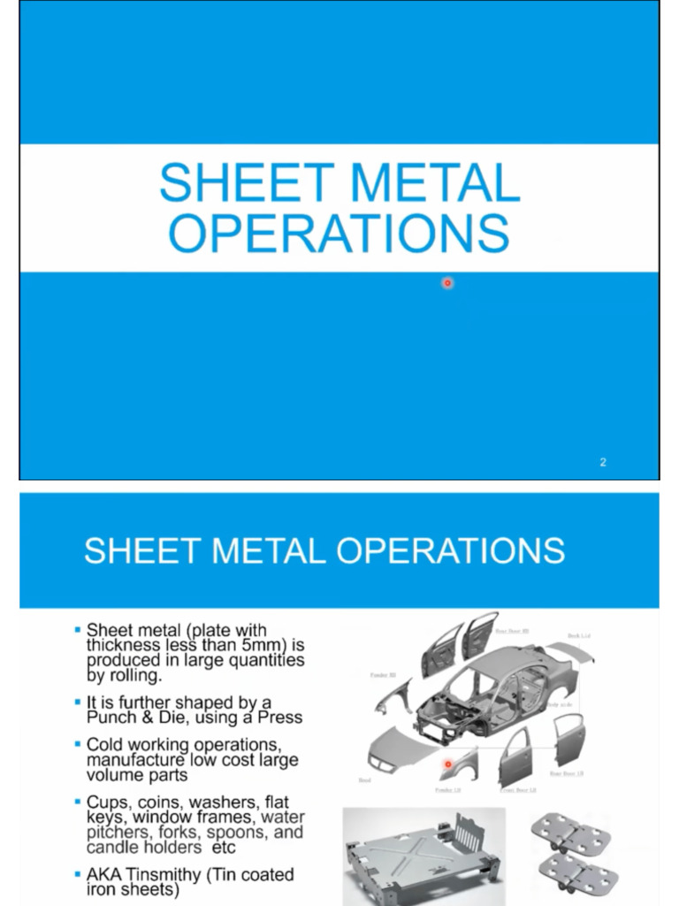 Sheet Metal Operations | PDF