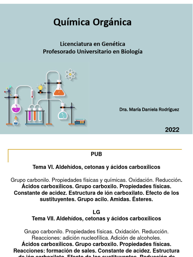 Clase 21 Tema VII LG. Clase 16 Tema VI BU | PDF | Ácido | Ácido carboxílico