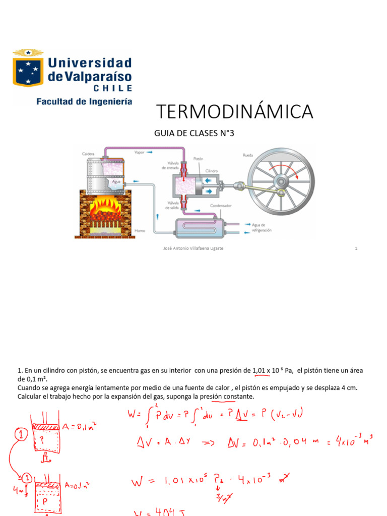 Guia N°3 Termodinamica | PDF | Gases | Presión