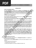 Business Economics Notes Unit 1 | PDF | Economics | Business Economics