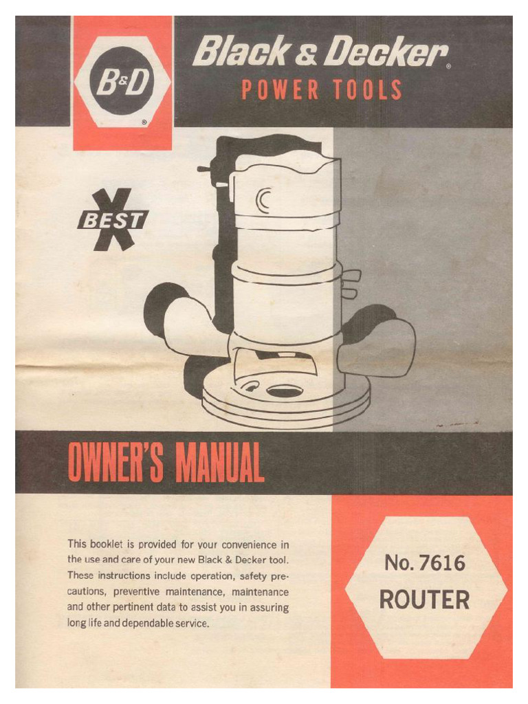 B&D 7616 Owner's Manual | PDF