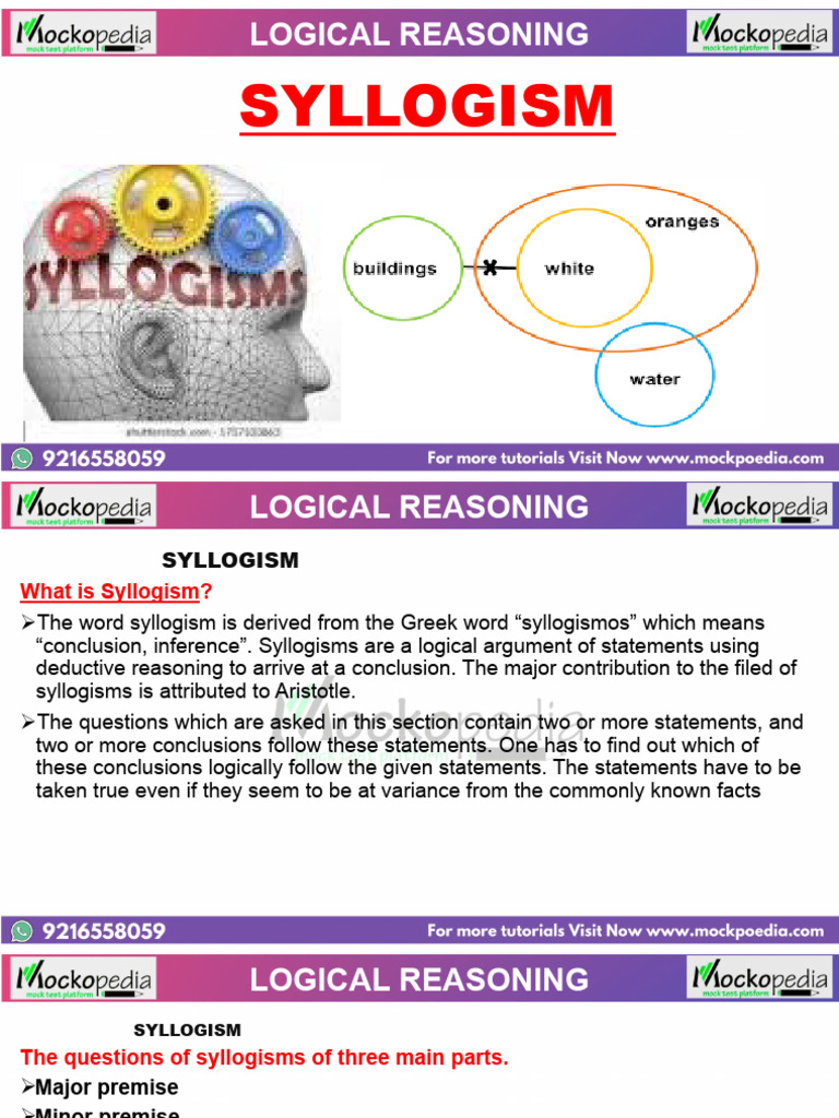 Syllogism Guide for Logical Thinkers | PDF | Logical Consequence ...
