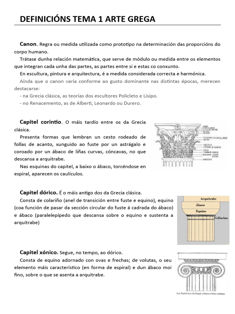 Definicións Tema 1 Arte Grega | PDF Definicións Tema 1 Arte Grega | PDF