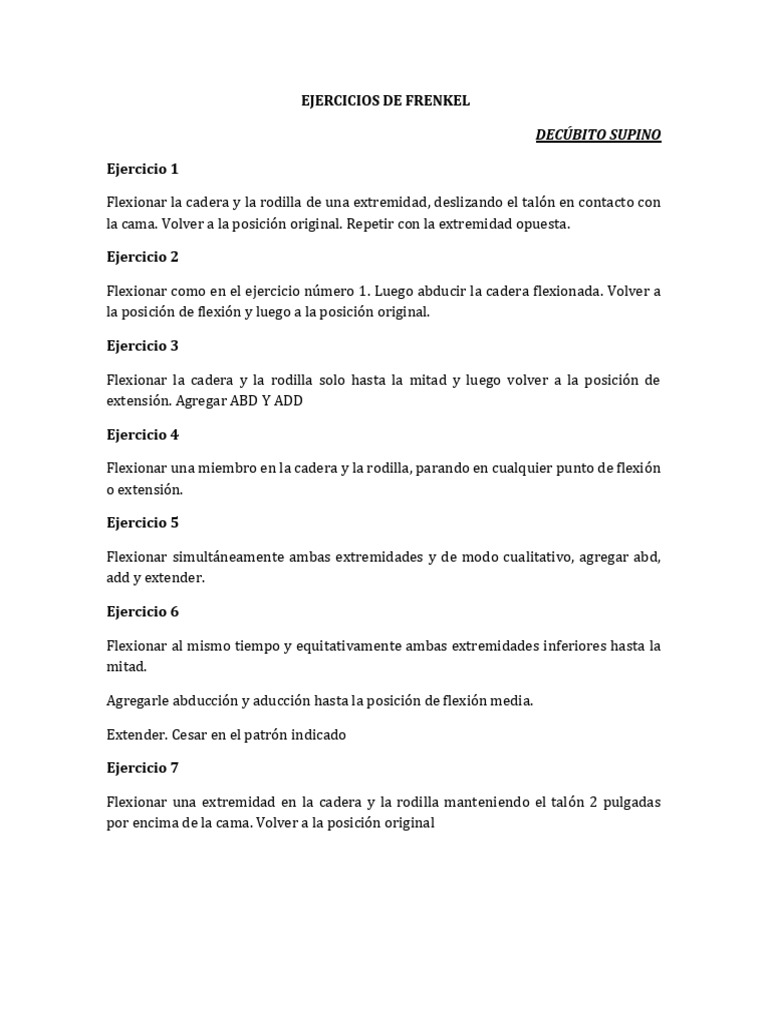 Ejercicios de Frenkel: Guía PDF | PDF | Pie | Tobillo