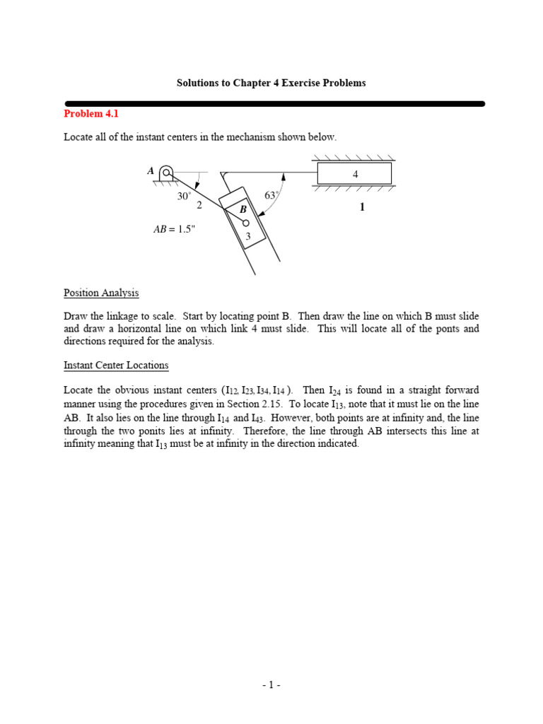 10 Examples On Instant-Centers-of-Velocity | PDF | Physical Quantities ...