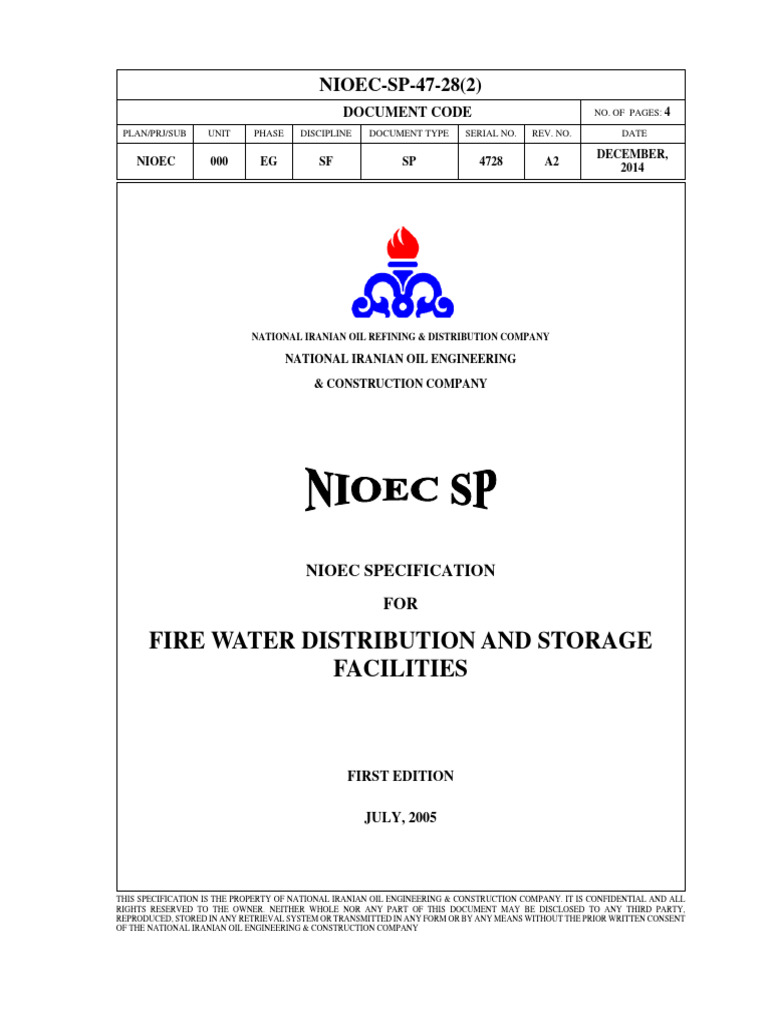 Nioec SP 47 28 | PDF | Specification (Technical Standard) | Firefighting