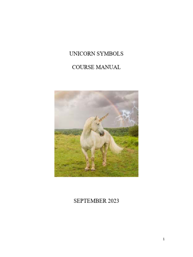 Manual Unicorn Symbols, 2023 | PDF | Unicorn | Psychology