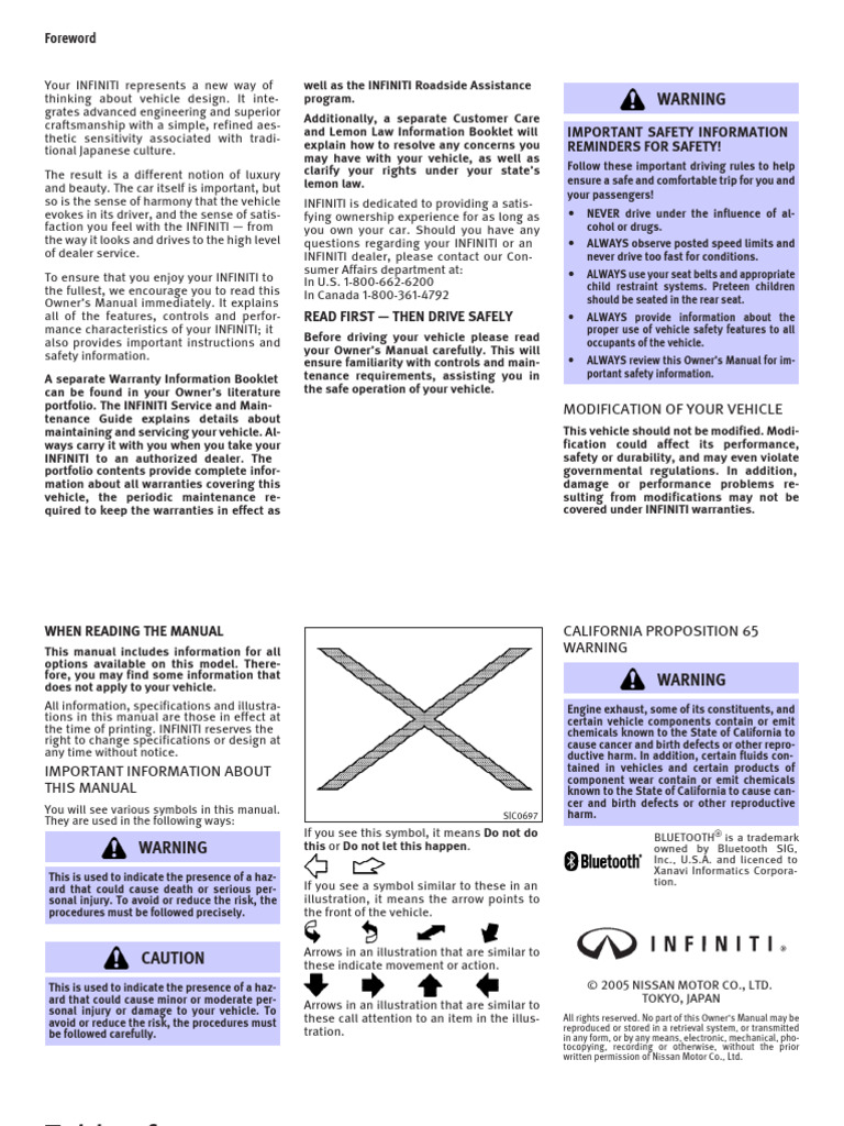 Fx35 Manual | PDF | Seat Belt | Airbag