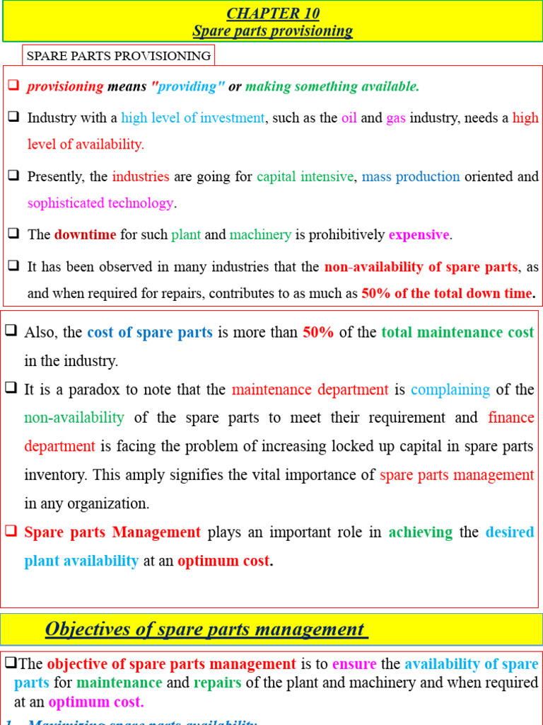 Spare Parts Management Strategies | PDF | Inventory | Marketing
