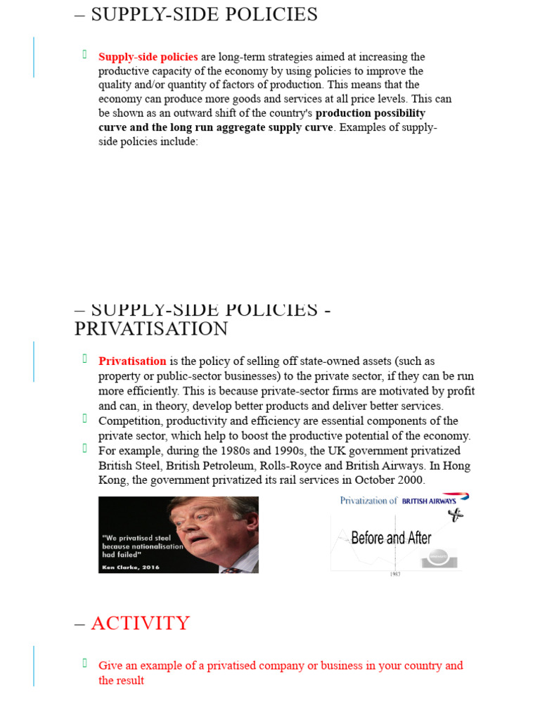 Supply-Side Policies | PDF | Fiscal Policy | Supply Side Economics