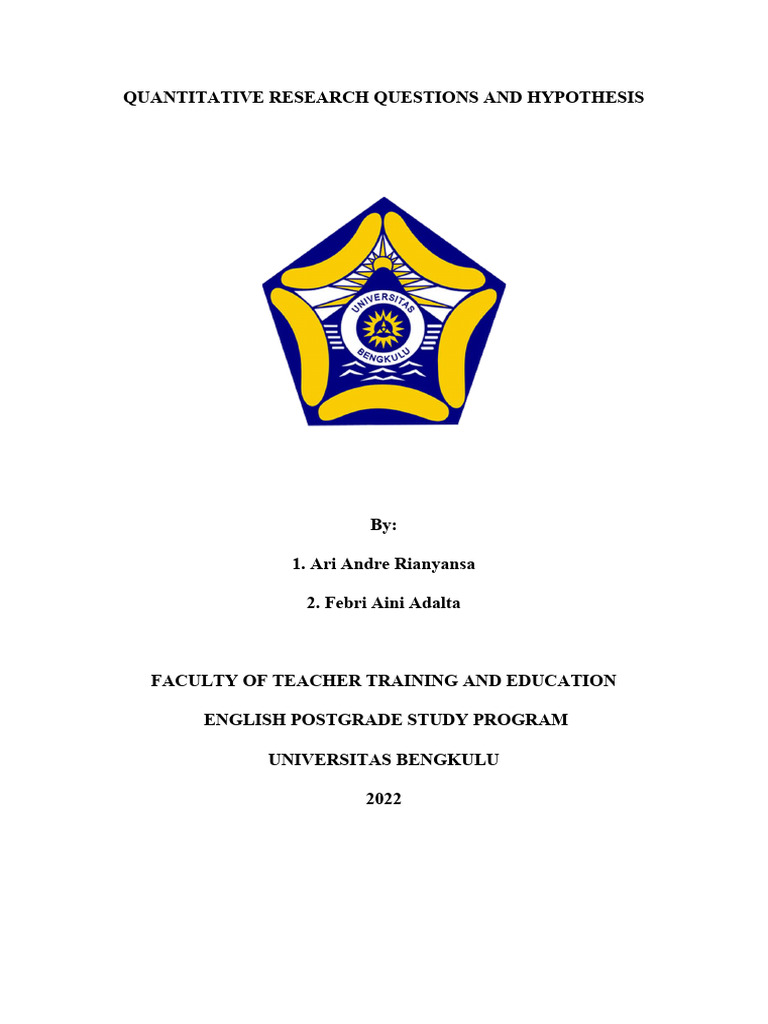 Quantitative Paper Group 3 | PDF | Hypothesis | Statistics