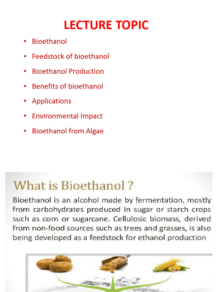 Bioethanol | PDF | Ethanol Fuel | Ethanol