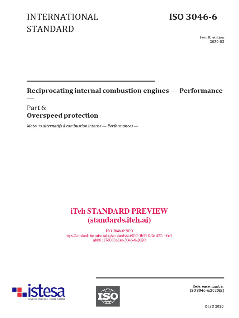 Iso 3046 6 2020.. | Download Free PDF | International Organization For Standardization ...