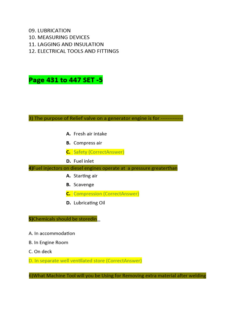 5.MRK - 9-10-11-12-MCQA-Set 5 | PDF | Engines | Piston