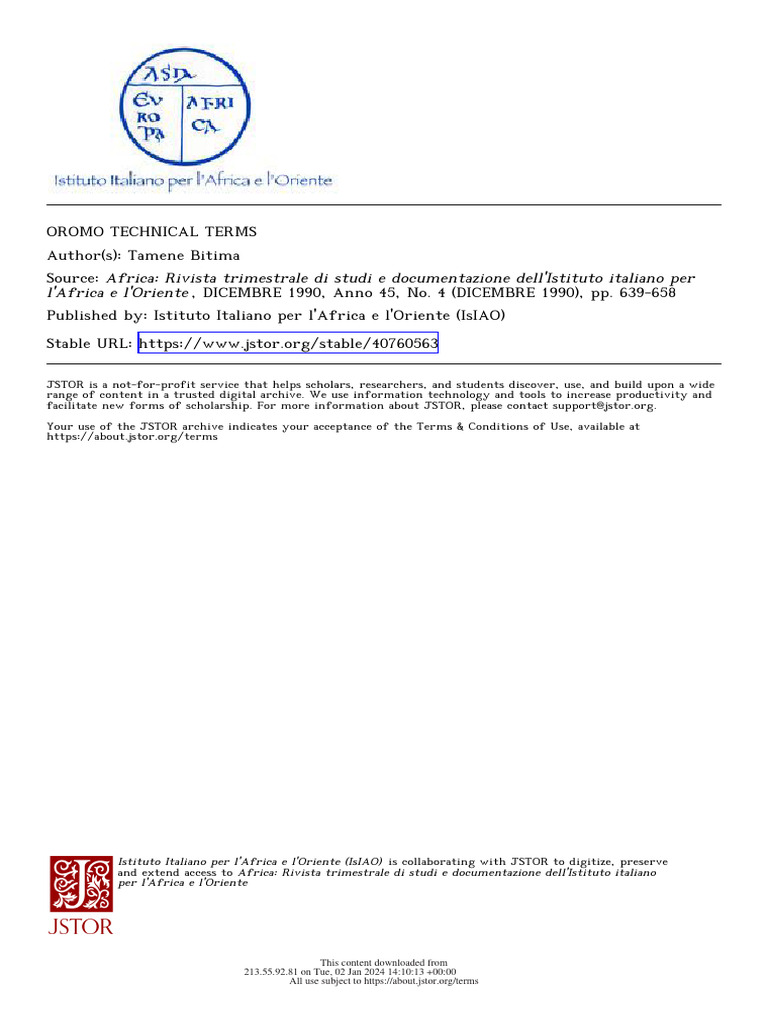 Oromo Language Technical Terms | PDF | Ethiopia | Linguistics